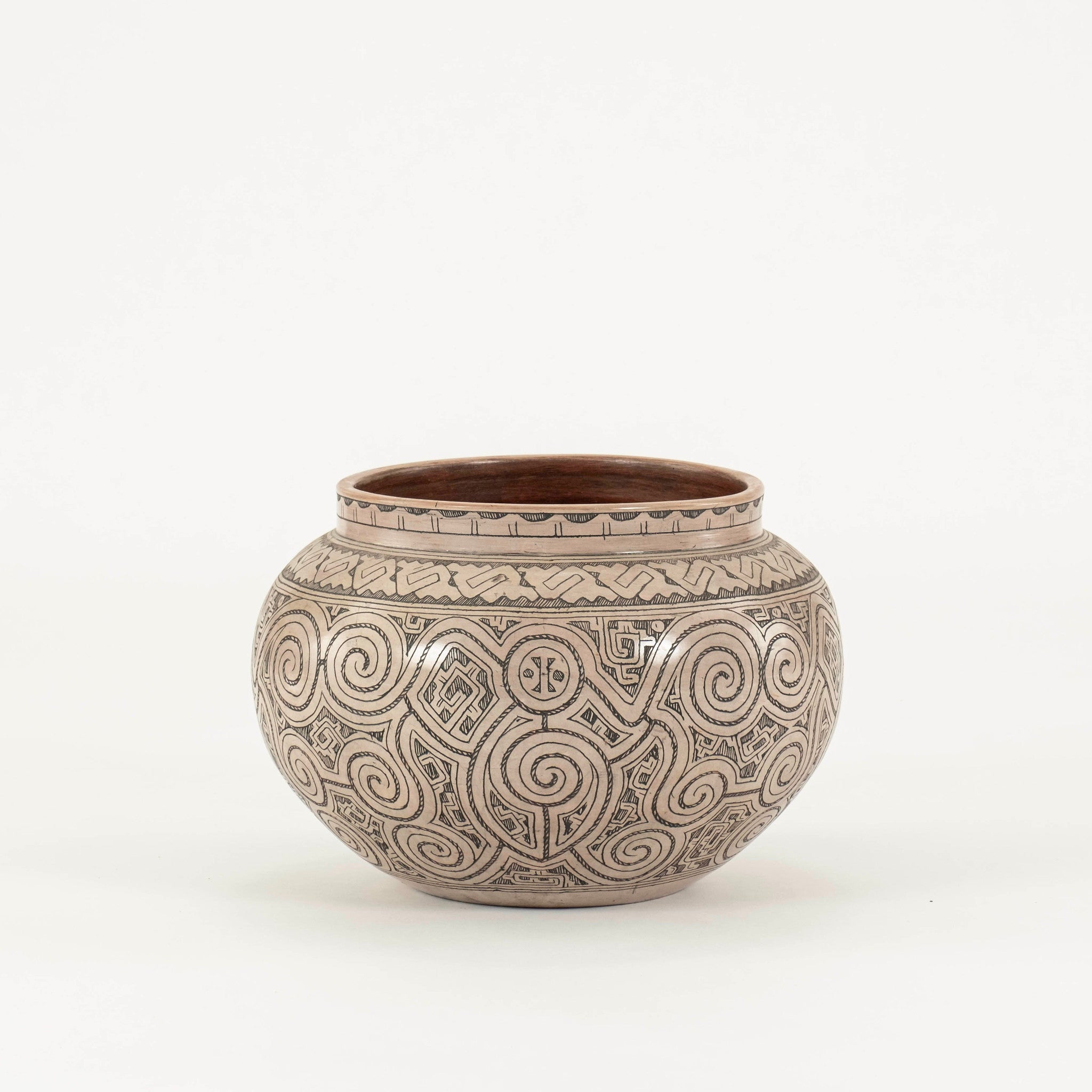 Pair Decorative Aztec Style Pottery Bowls – Moxie Interiors