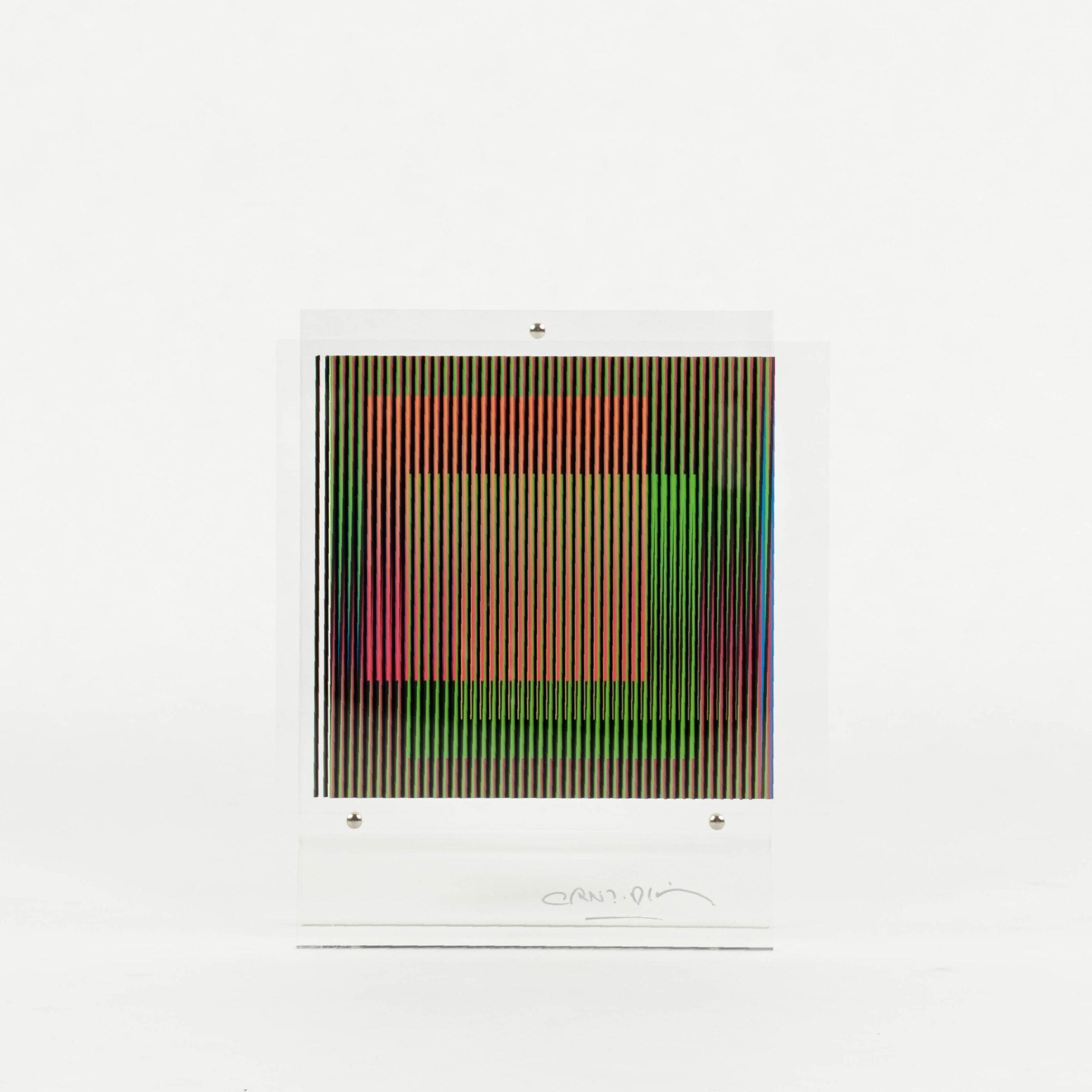 Carlos Cruz-Diez CHROMOINTERFERENCE MANIPULABLE LA DIFFERENCE. Op Art ...