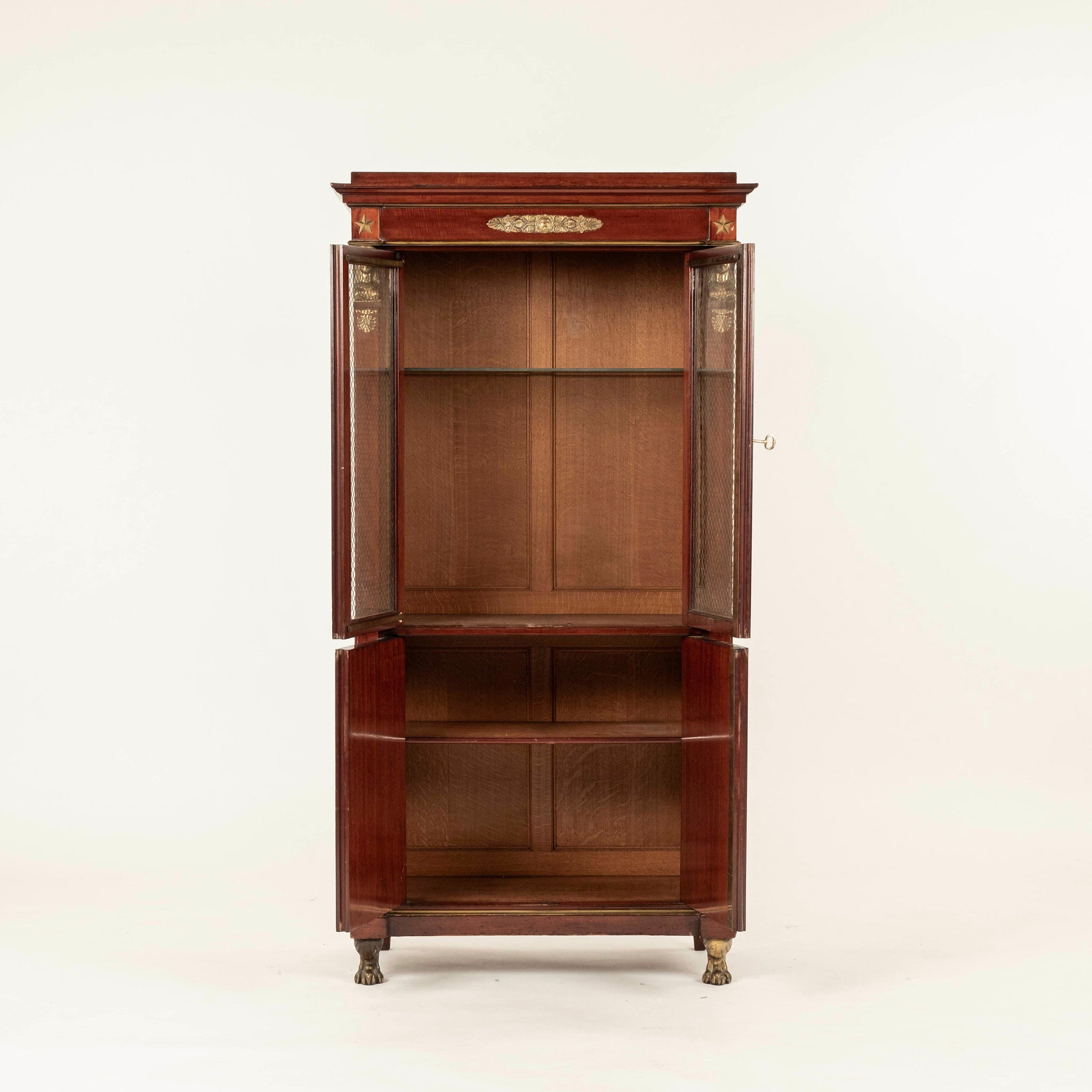 19th Century French Empire Bookcase Cabinet, signed Félix-Alfred Terni ...