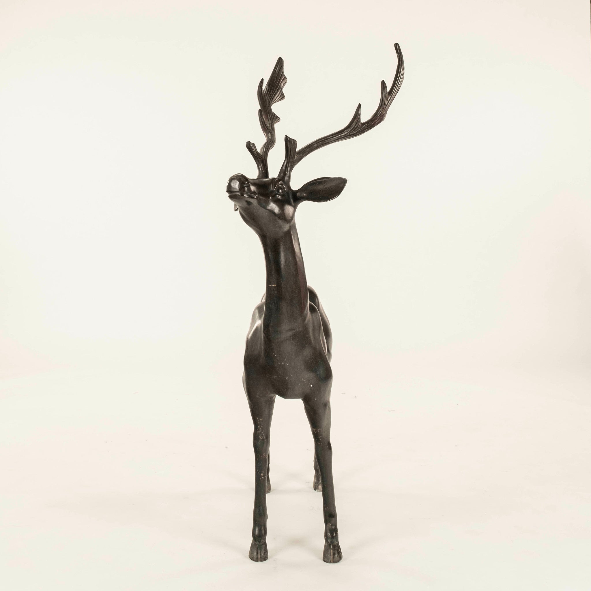 Pair Bronze Stag & Doe Statues – Moxie Interiors