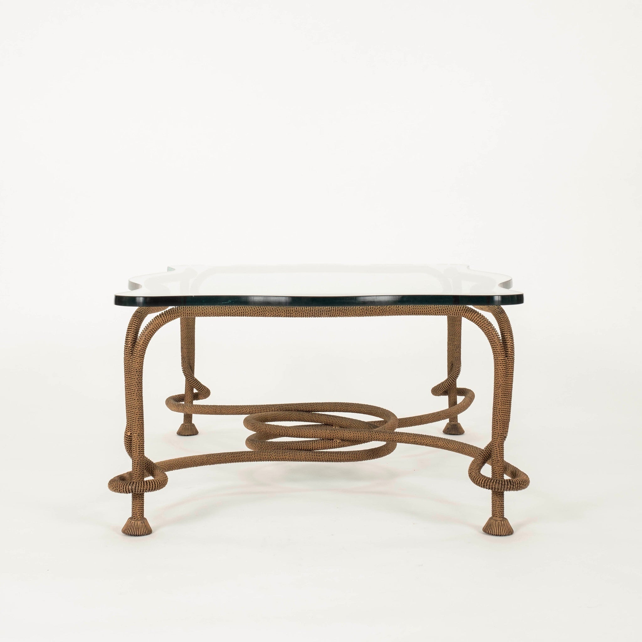 1970s Emilio Rey Gilt Bronze Cord Rope Cocktail Table – Moxie Interiors