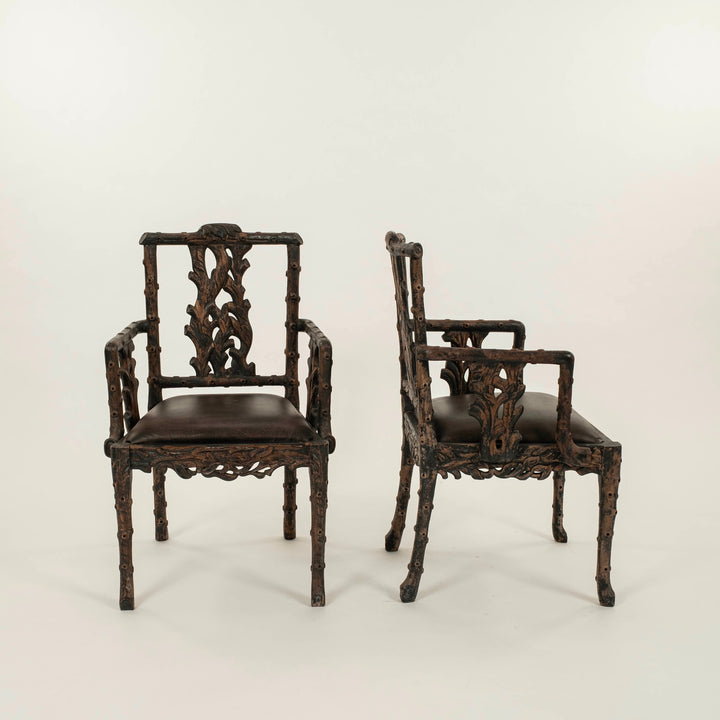 Pair Branch Aesthetic Arm Chairs – Moxie Interiors