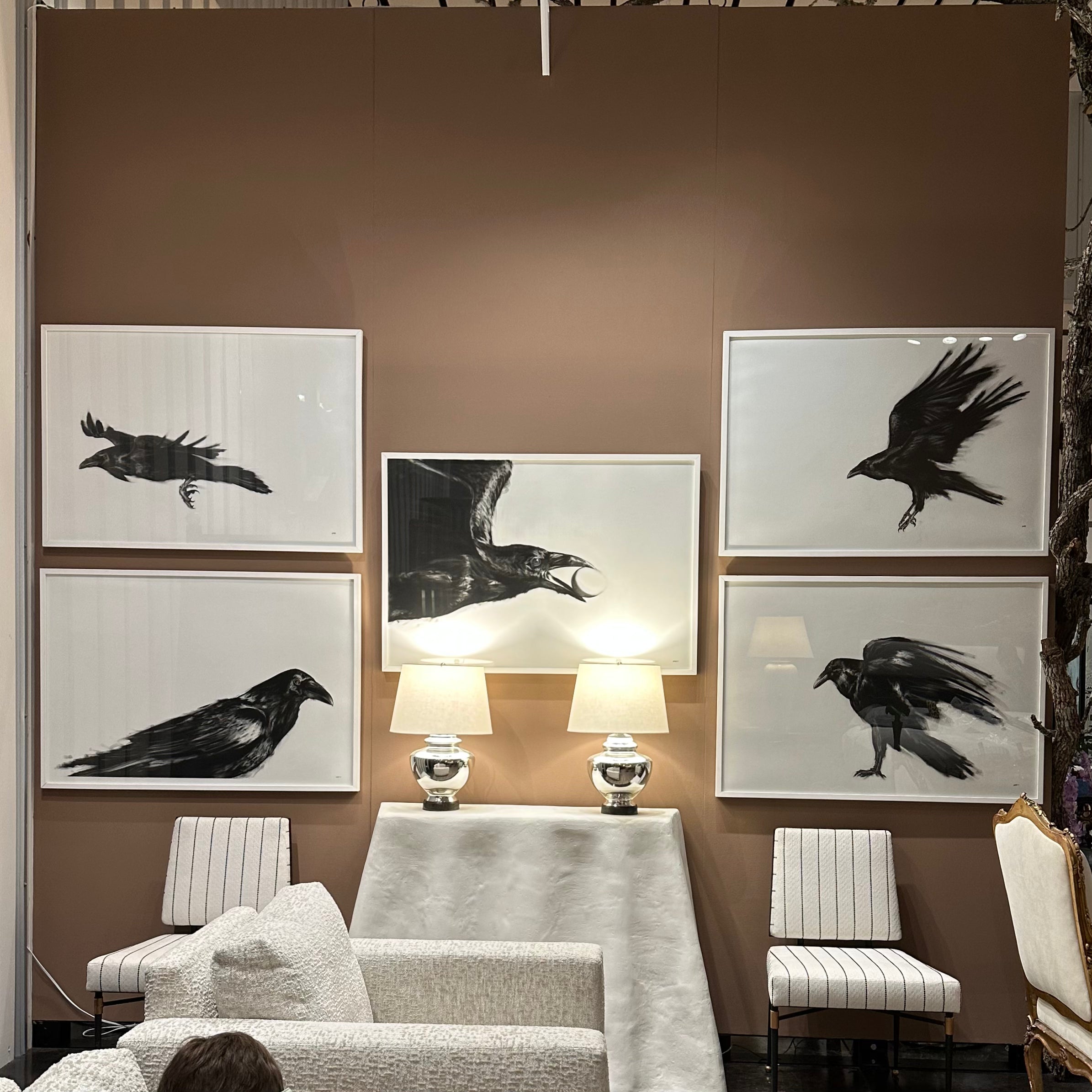 Eric Nash Charcoal Crow Artwork – Moxie Interiors