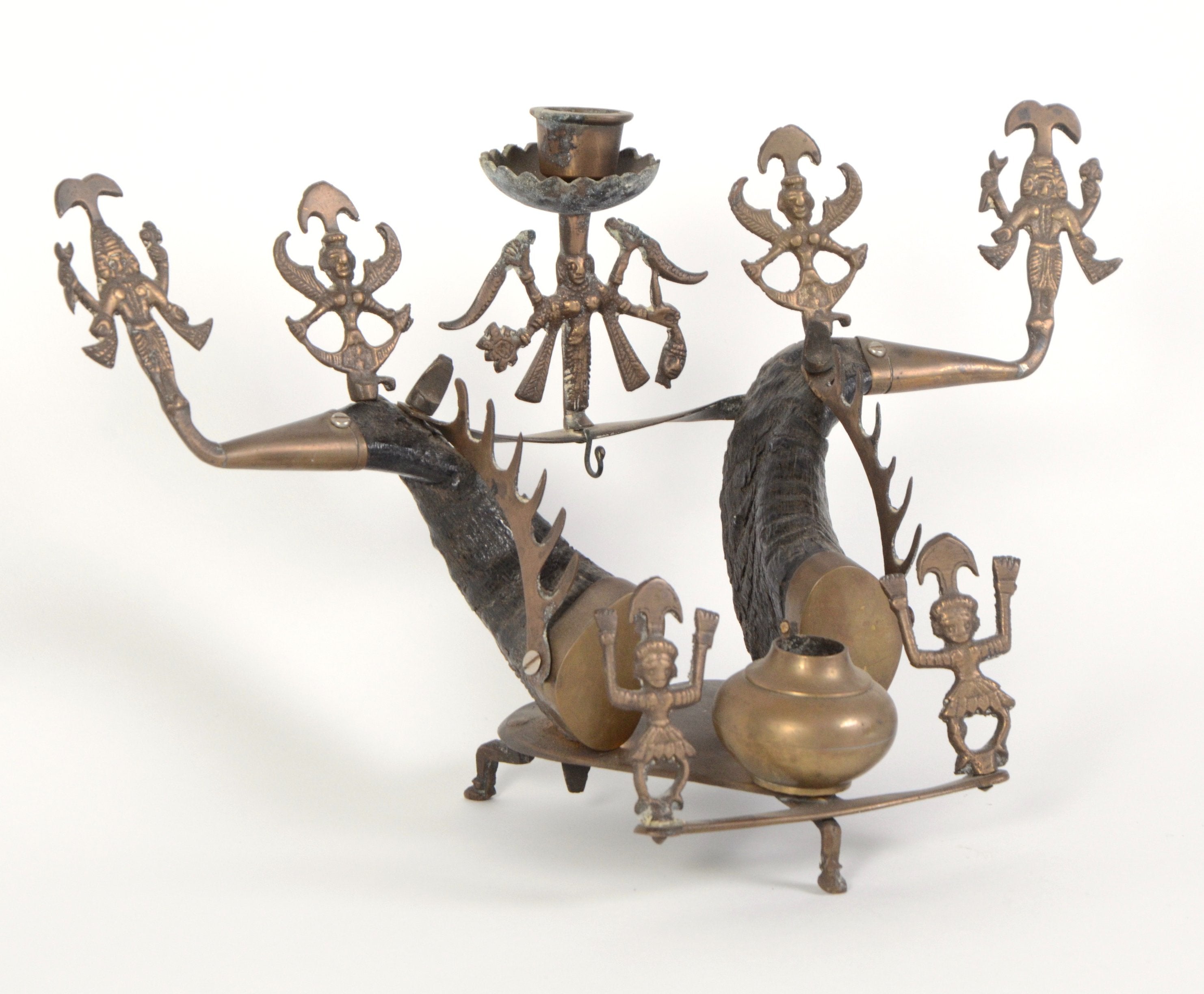 Antique Anglo-Indian Colonial Rams Horn Inkwell – Moxie Interiors